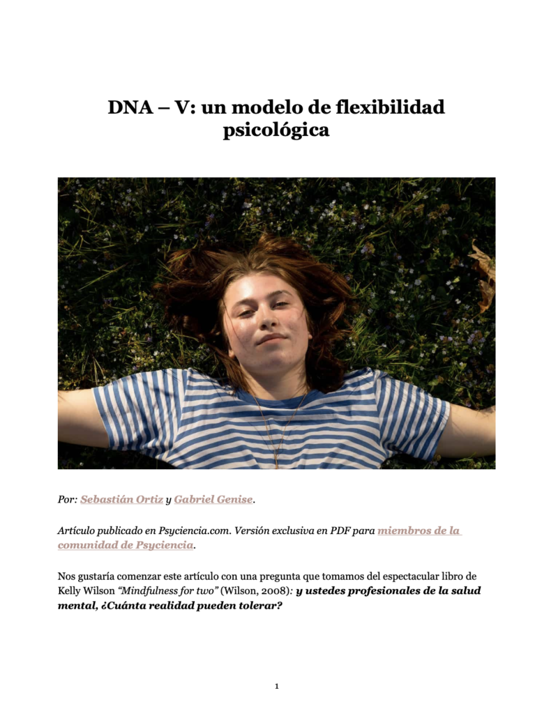 DNA – V: un modelo de flexibilidad psicológica | Psyciencia